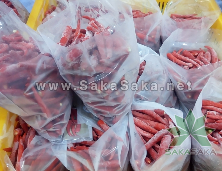 Frozen Red Chili (Without Stem) High Quality - SakaSaka.net